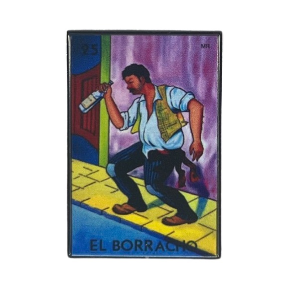 Accessories | El Borracho Mexican Lotera Enamel Pin | Poshmark